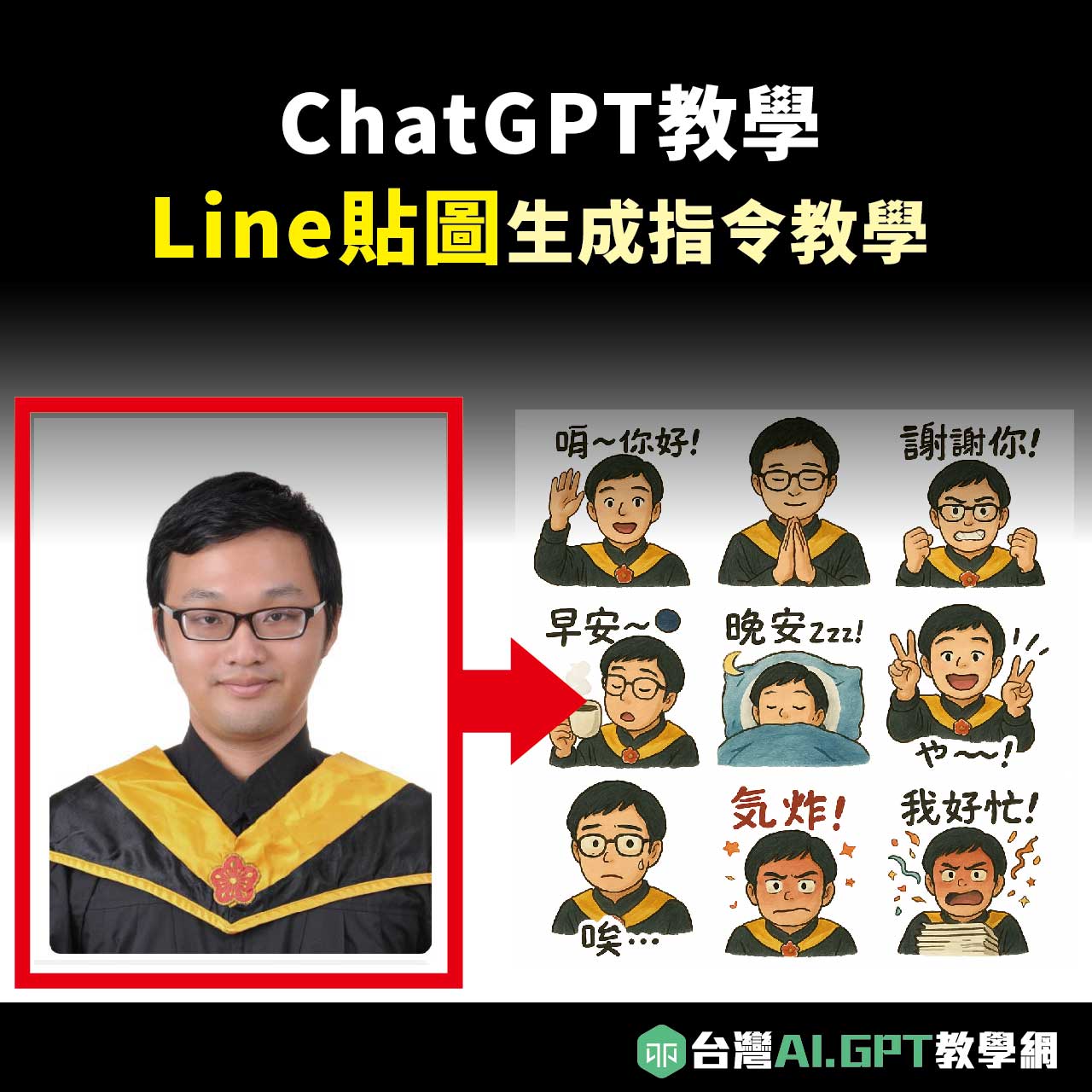 【ChatGPT教學】吉卜力風格line貼圖生成指令教學 - 台灣最大AI教學網站
